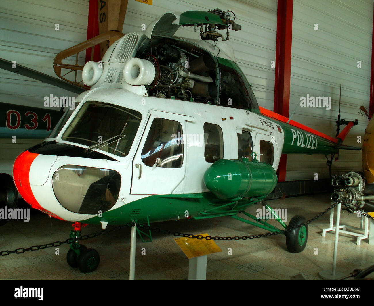The Mil Mi-2, a Soviet-designed helicopter, is on display at the ...