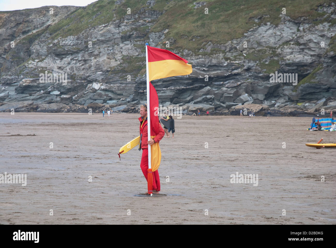 Lifeguard flags, cornwall, uk hi-res stock photography and images - Alamy