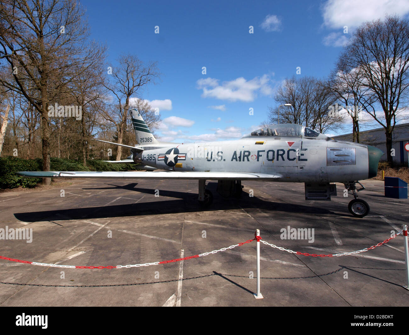 The Sabre is a historic jet fighter displayed at the Military Aviation ...
