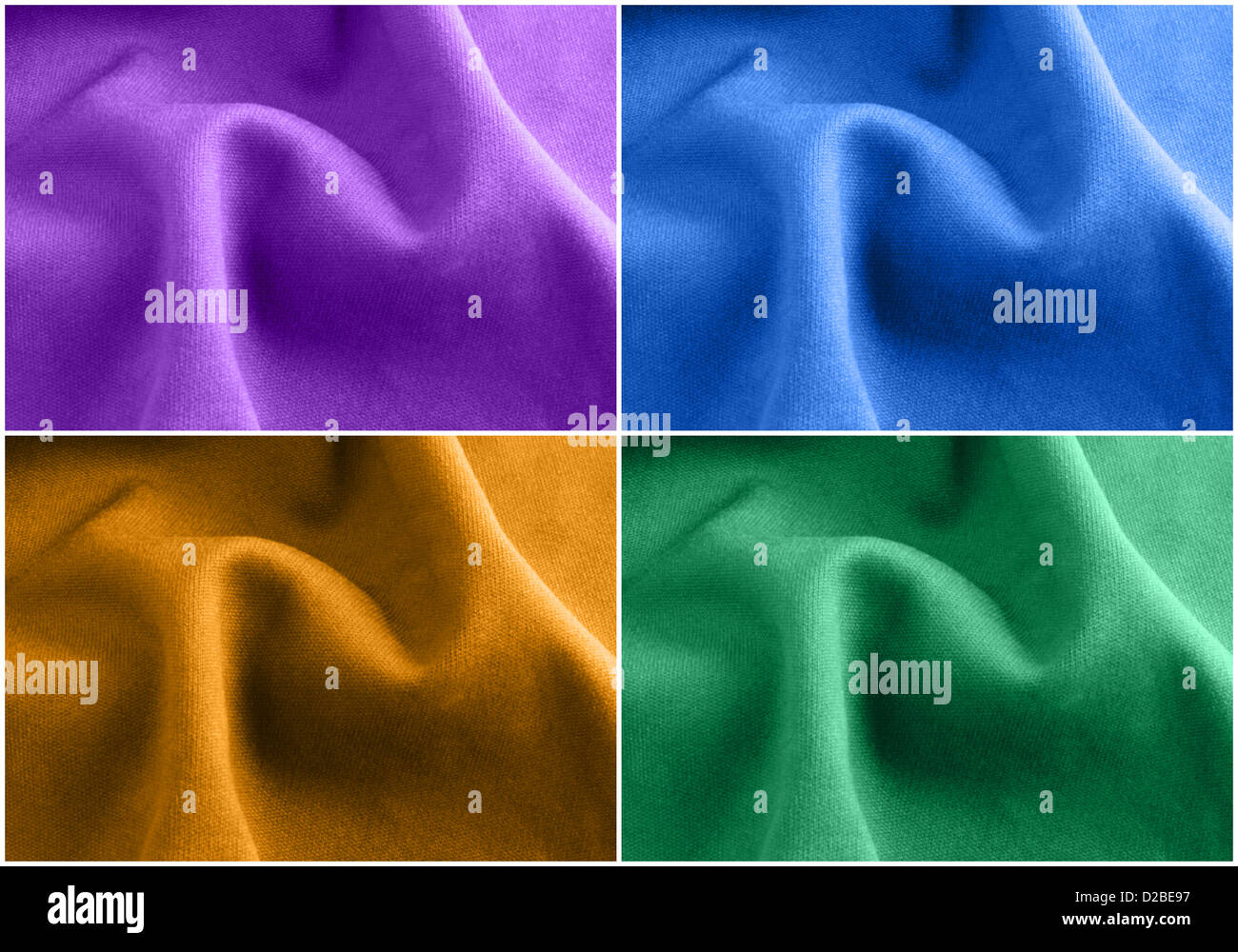 Four colors cotton cloth texture Stock Photo - Alamy