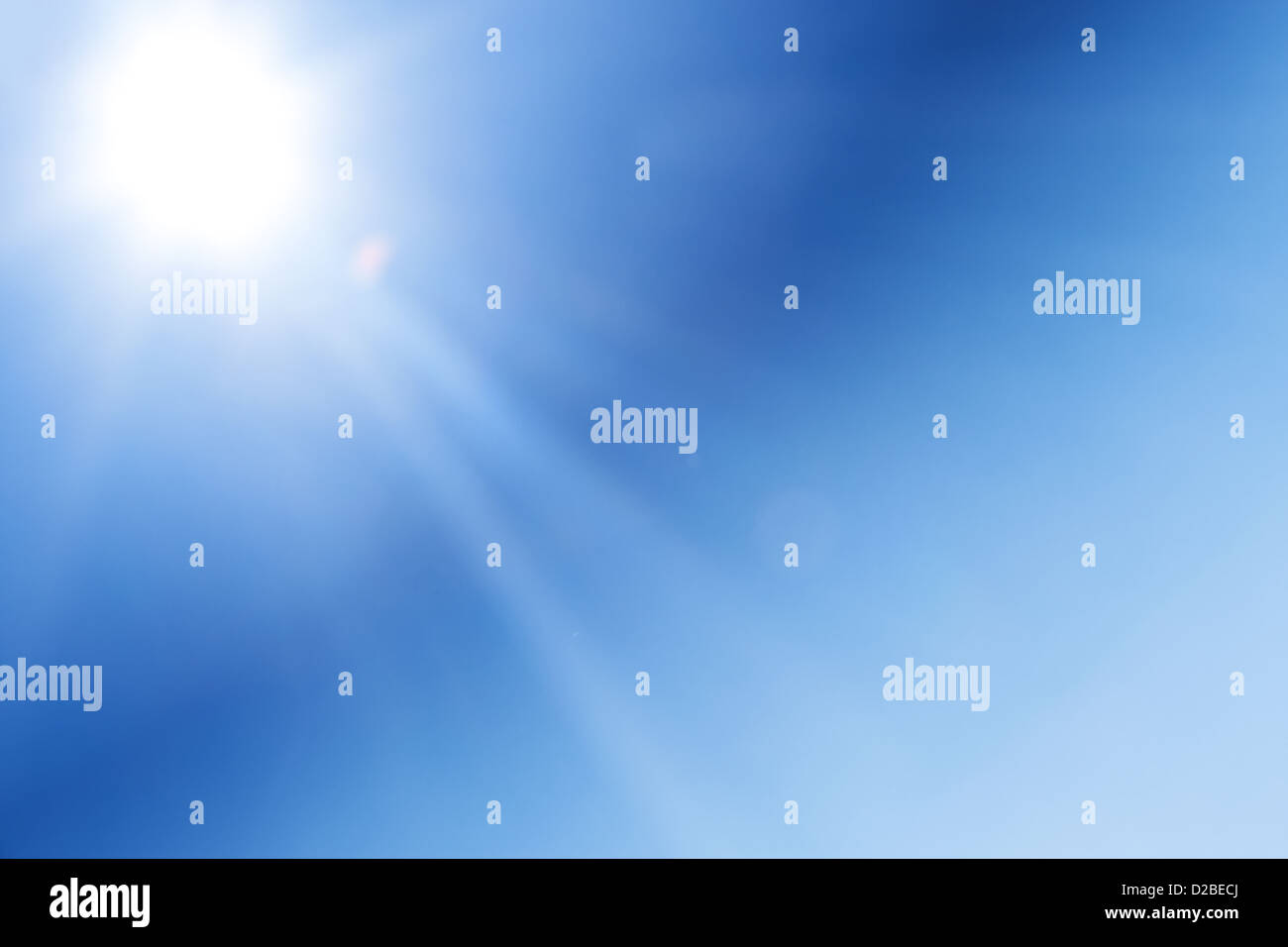 Sunbeam on a blue sky. Vector illustration Stock Photo - Alamy