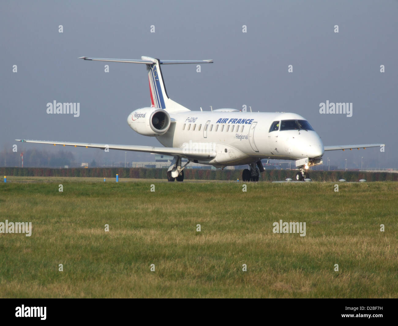 F-GOHD is an Air France Regional Embraer ERJ-135, a regional jet ...
