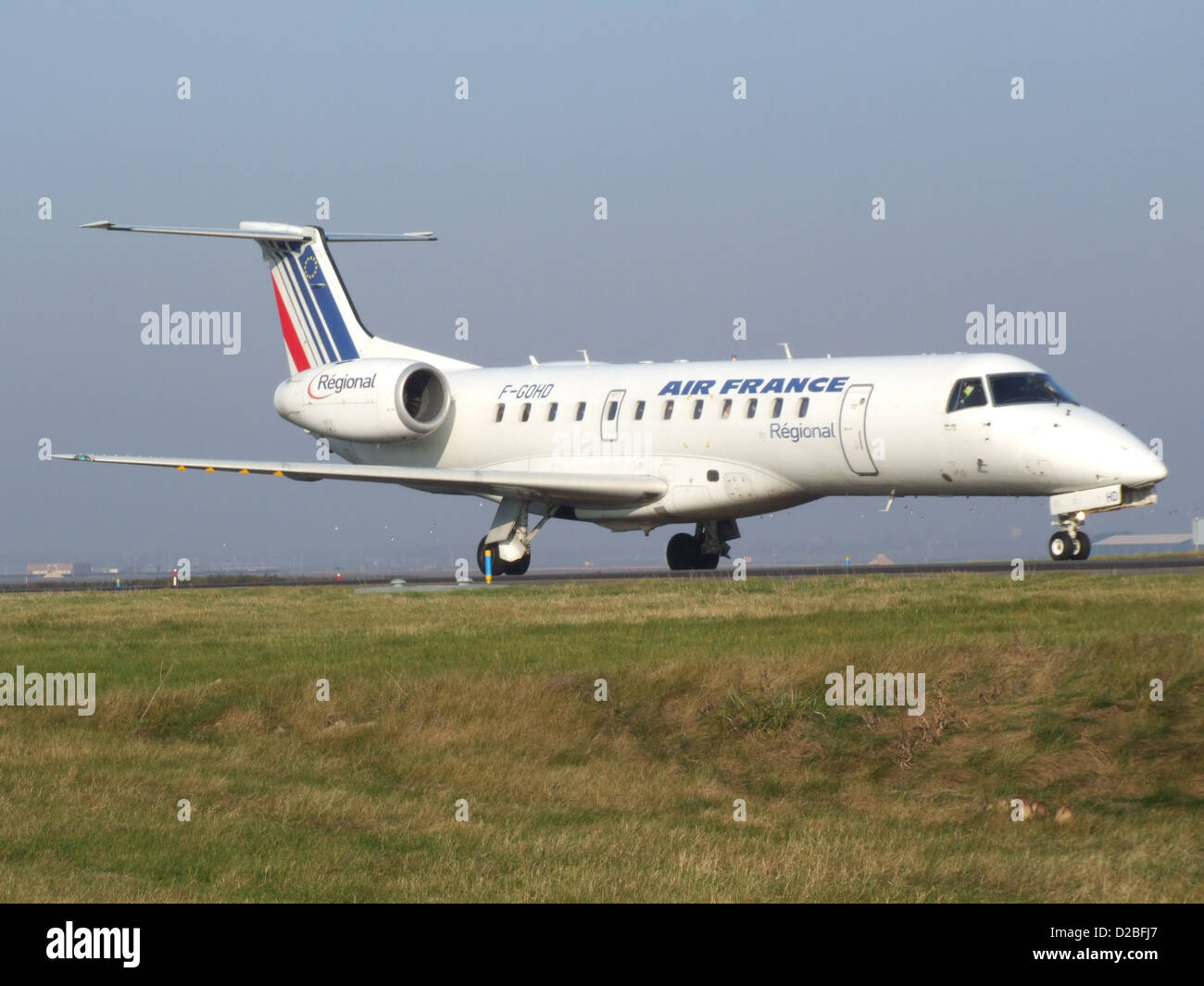 F-GOHD is an Embraer ERJ-135, a regional jet used by Air France for ...