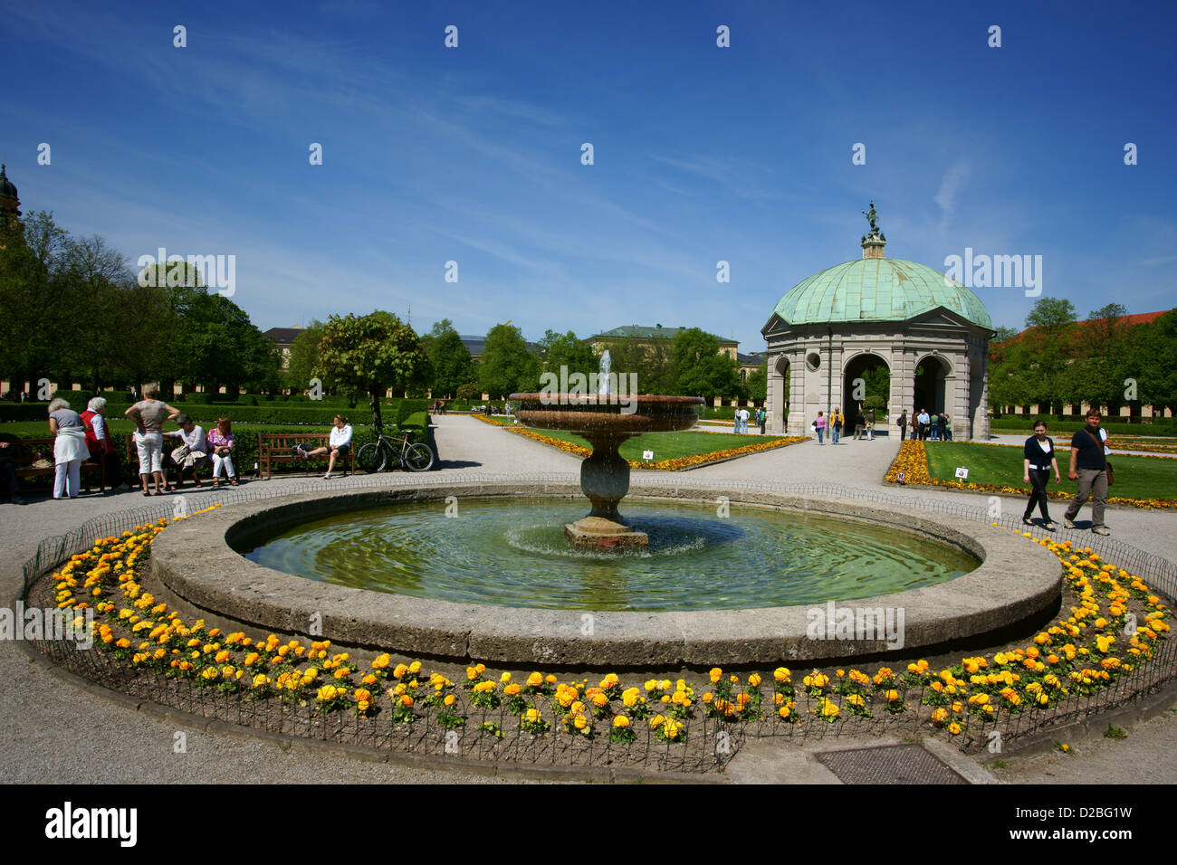 hofgarten, hof, garden, park, Munich, bavaria, Germany, Europe Stock ...