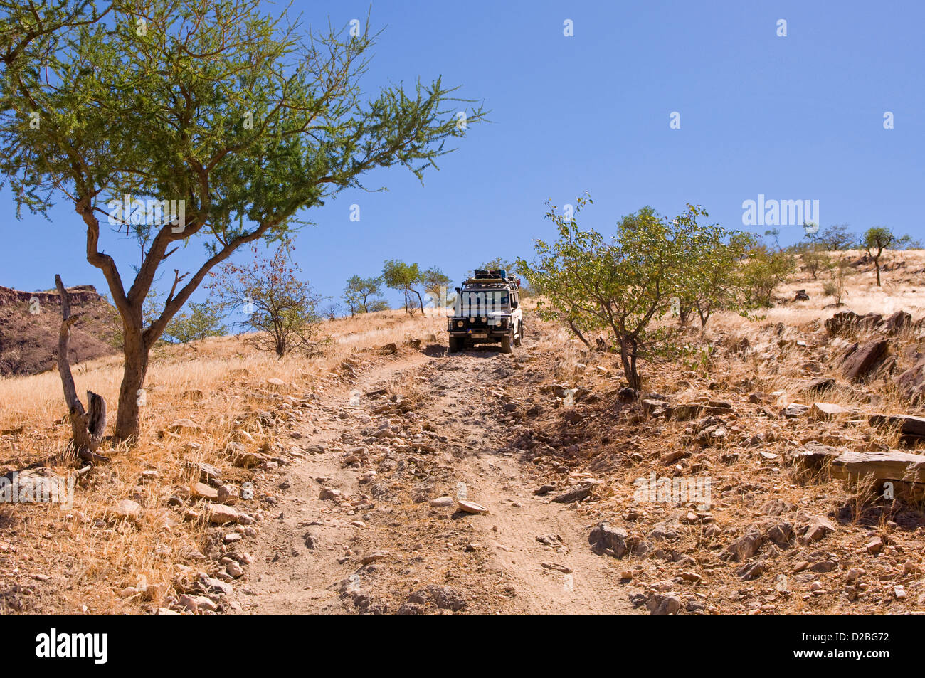 Landrover on safari in Namibia Africa Stock Photo - Alamy