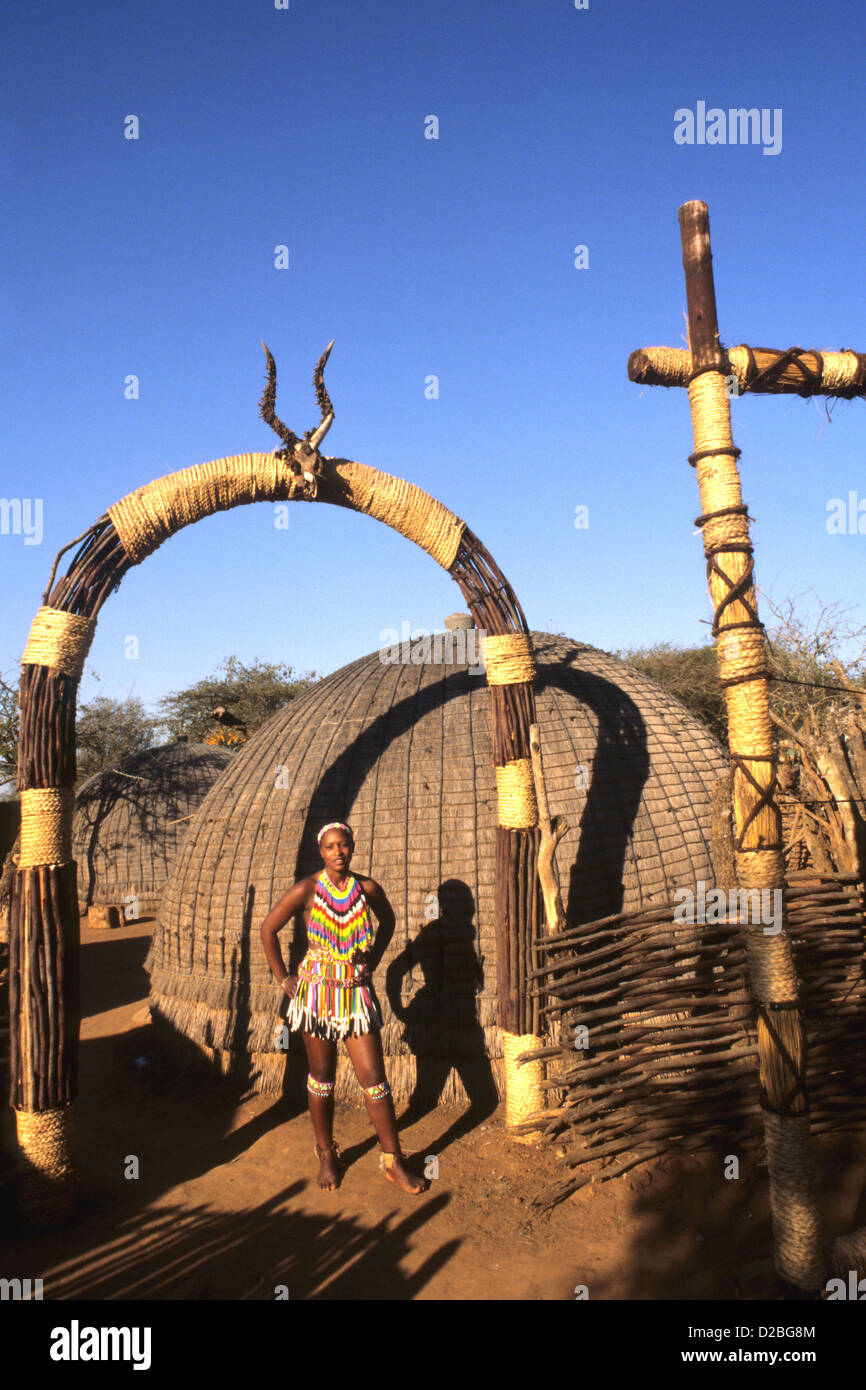 South Africa, Shakaland Center. Zulu Woman Stock Photo - Alamy