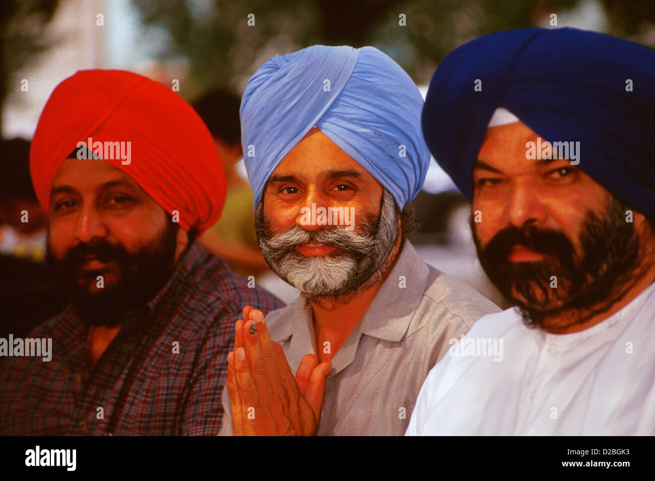 Three Sikh Men Stock Photo - Alamy
