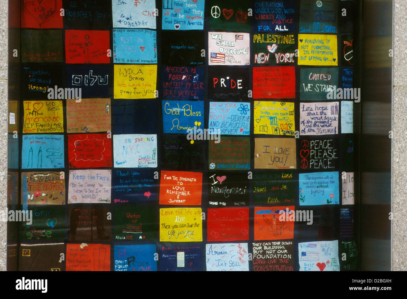 New York City, 9/11/2001. Signs Of Hope And Love At Nyu Following World ...