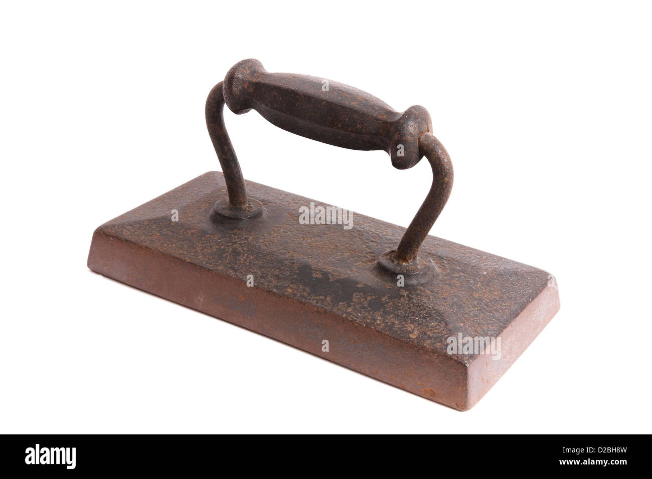Old iron isolated on white background Stock Photo - Alamy