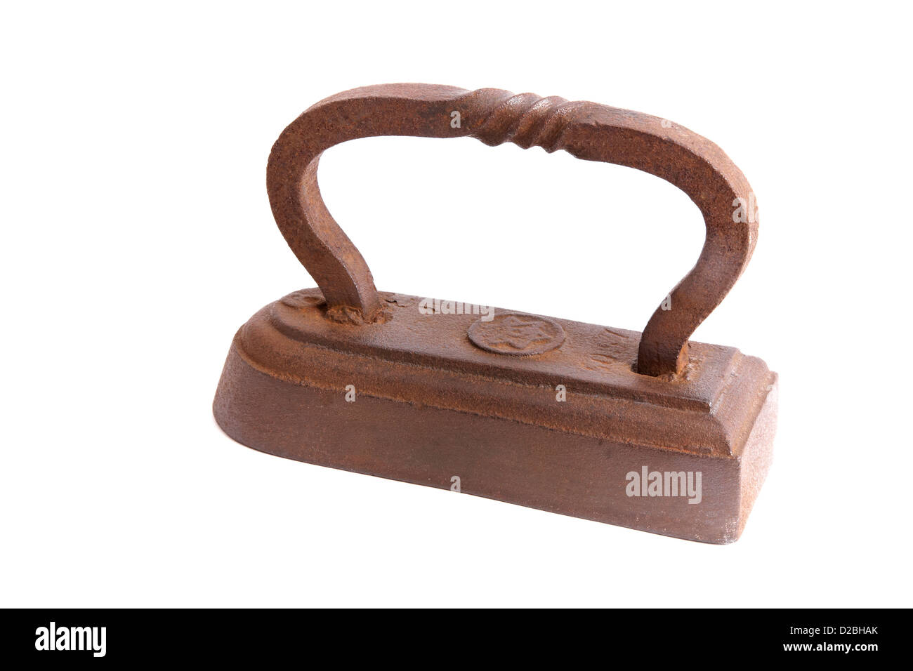 Old iron isolated on white background Stock Photo - Alamy