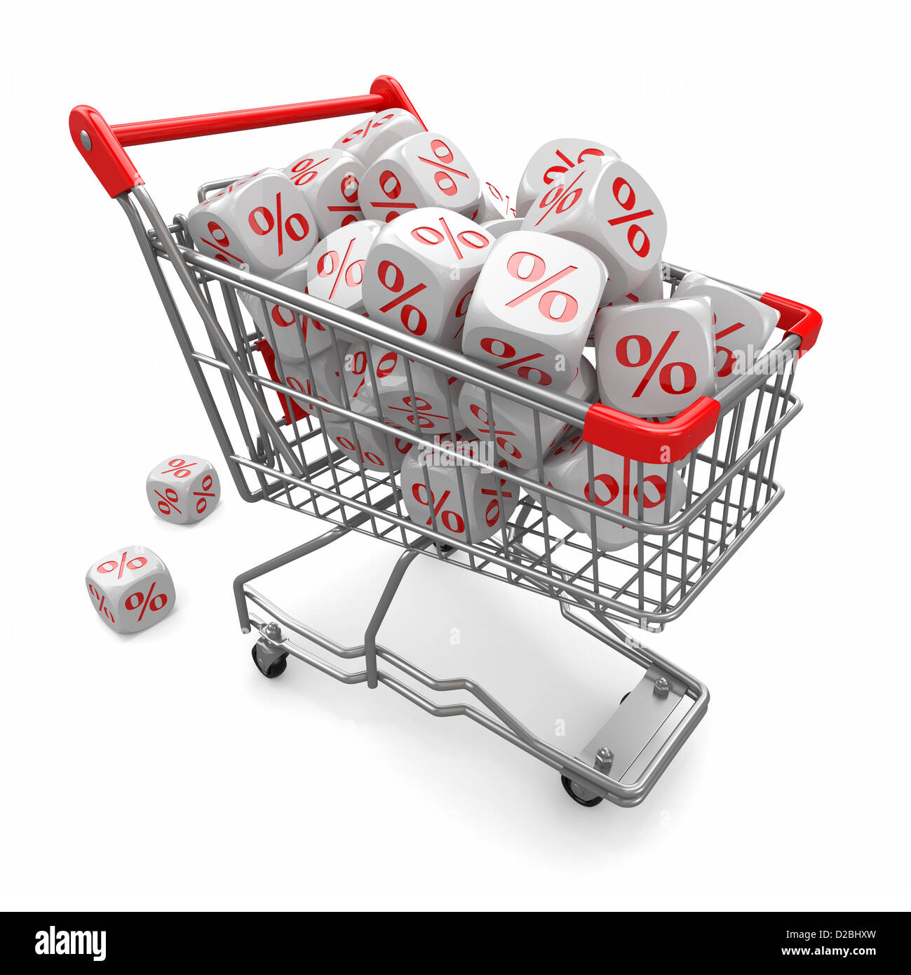 Symbol percent red cubes Cut Out Stock Images & Pictures - Alamy