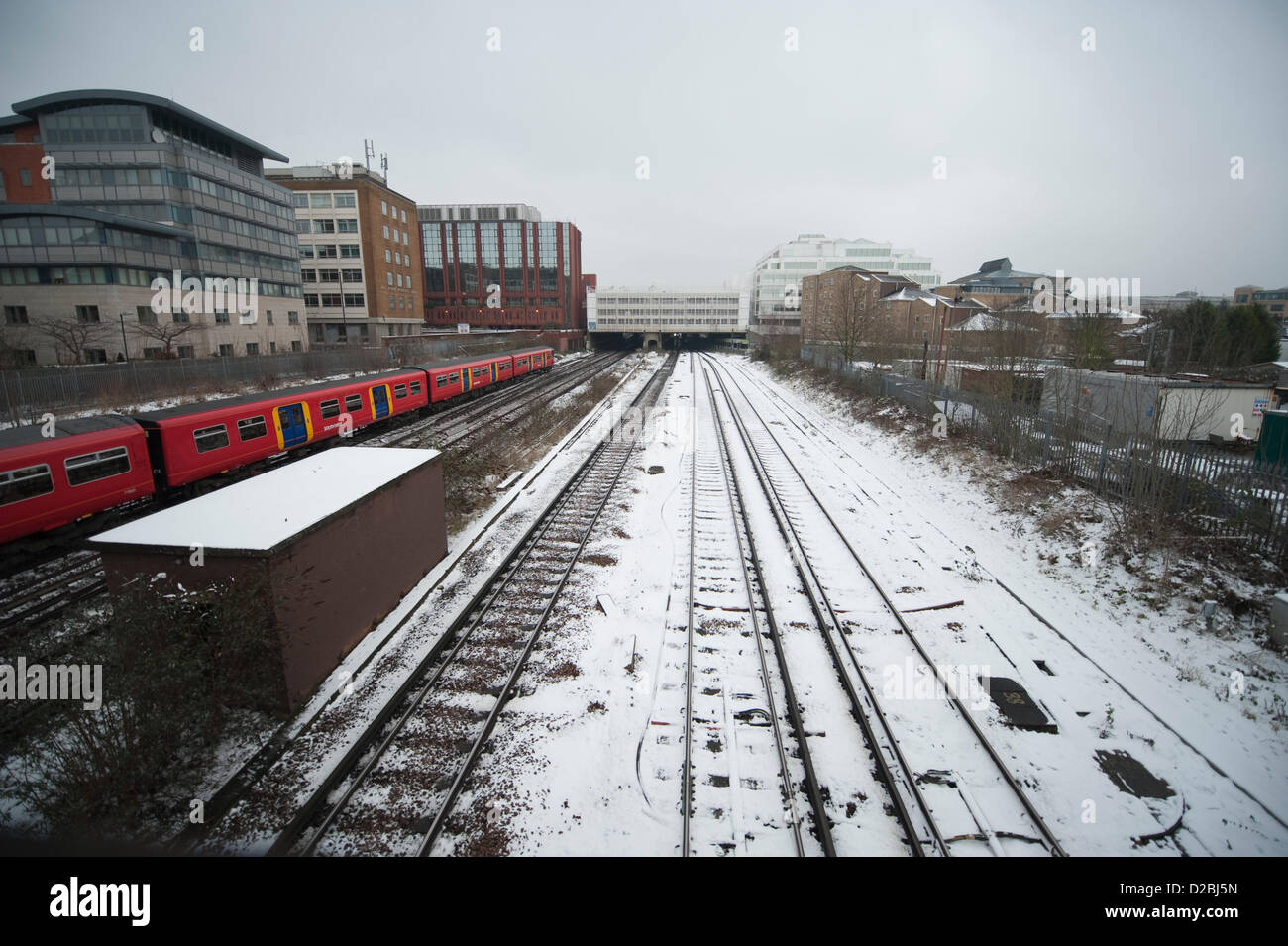 South West London. 19/1/13. Main line train services from SW England ...