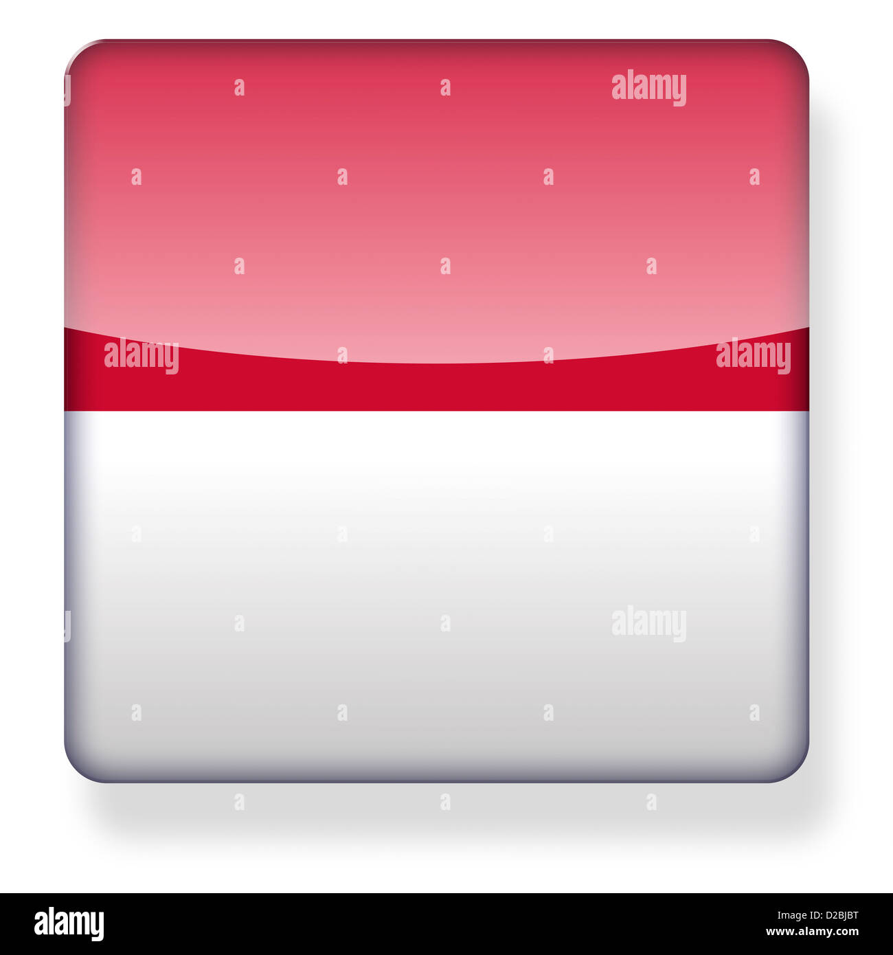 Monaco flag as an app icon. Clipping path included Stock Photo - Alamy