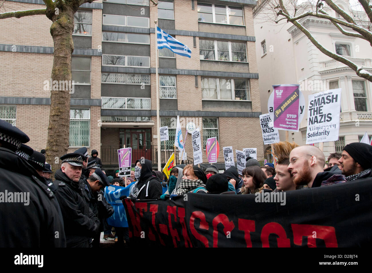 London, UK. 19/01/13. Unite Against Fascism and other Anti-Fascist ...