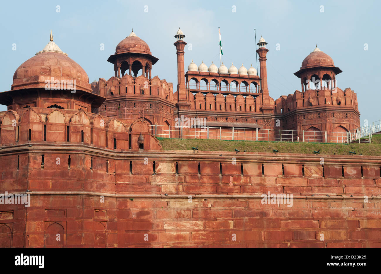 Architectural detail of Lal Qila - Red Fort in Delhi, India Stock Photo ...