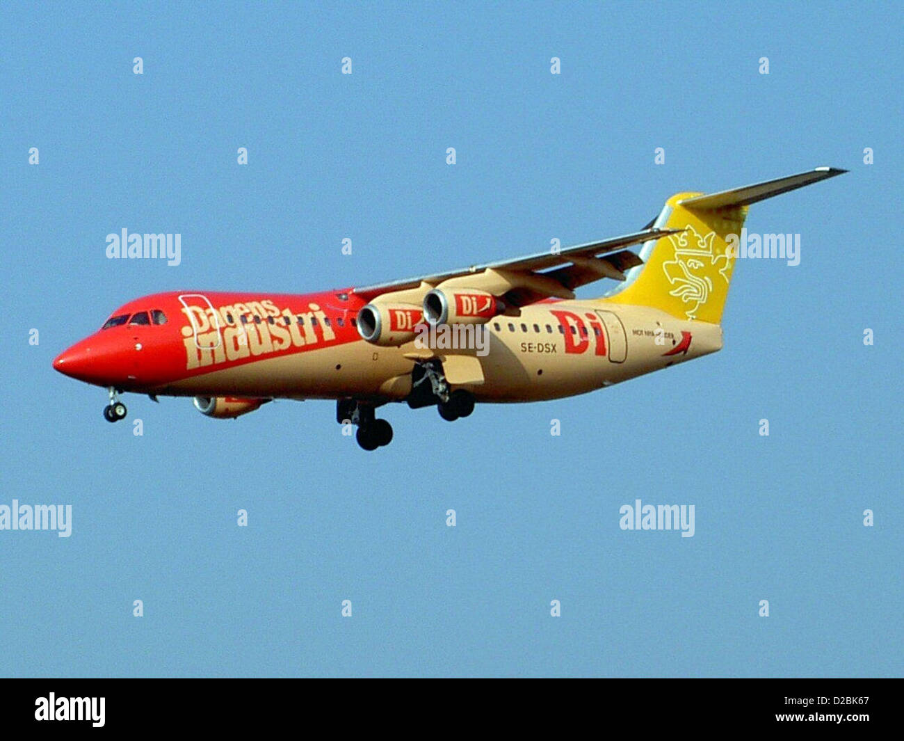 The BAe AVRO RJ-100 Avroliner, registered SE-DSX, is seen at Brussels ...