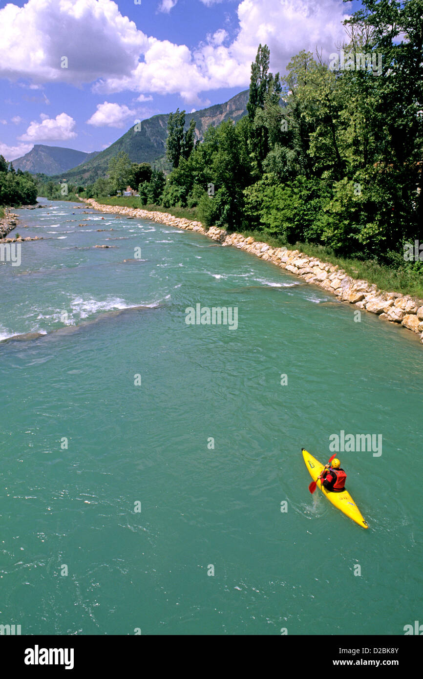 France, Castellane Provence. Sport Kayaking On The Le Verdon River ...