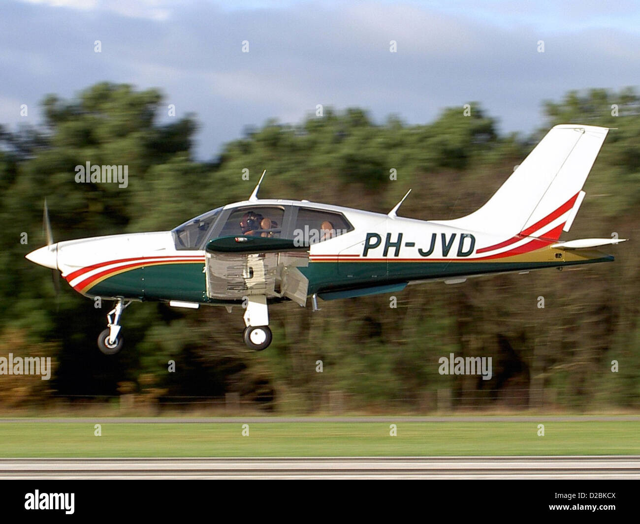 The Piper PA28RT is a light aircraft, seen here at Seppe airfield. The ...