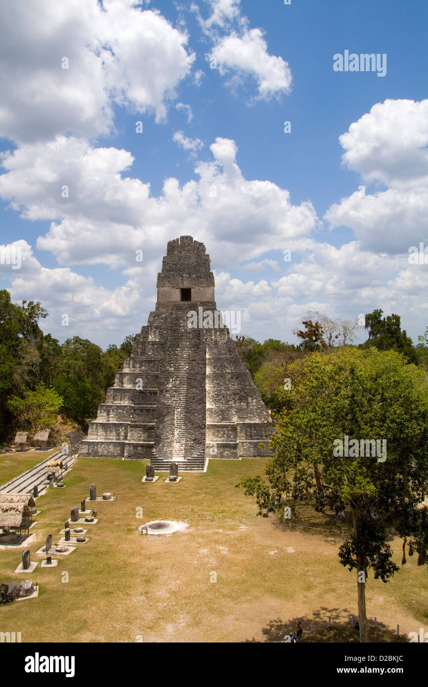 Guatemala, Tower 1 At Mayan Ruins In The Gran Plaza At Tikal Guatemala ...