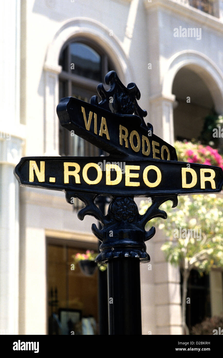 California, Beverly Hills. Rodeo Drive Street Signs Stock Photo - Alamy