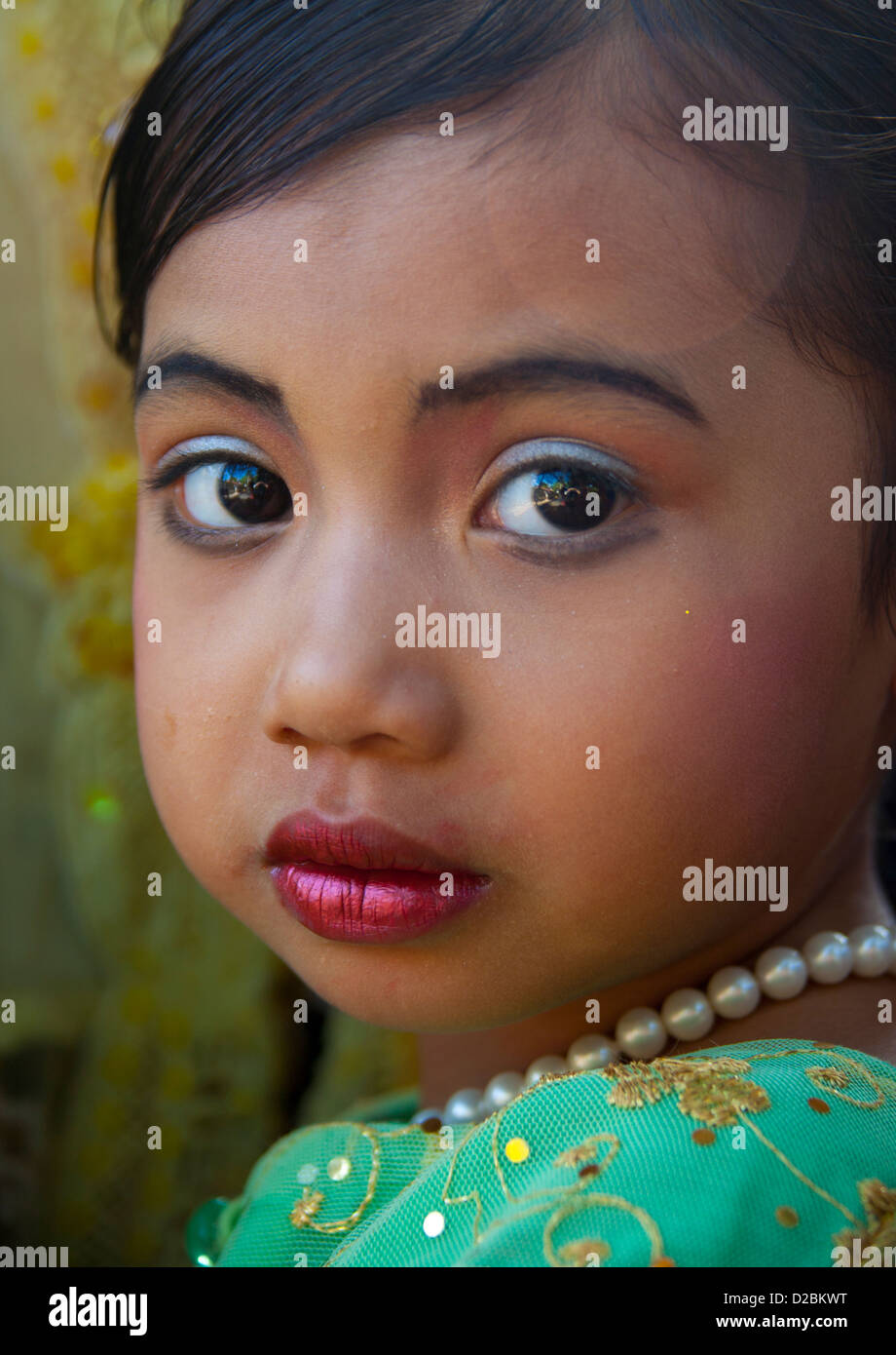 Little Girl Portrait During A Festival, Mataram, Lombok Island ...