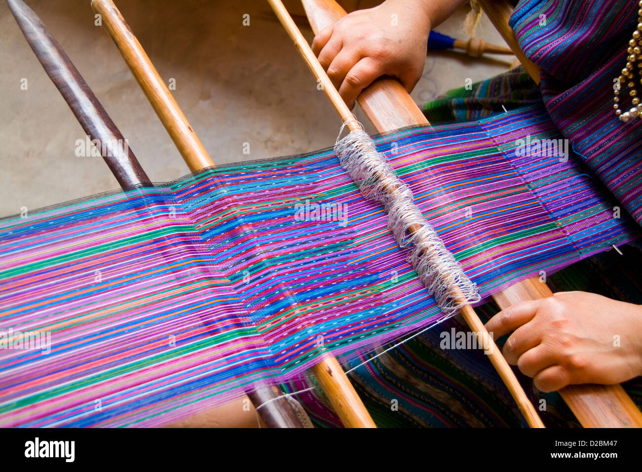 Woman Weaving Using A Loom High Resolution Stock Photography and Images ...