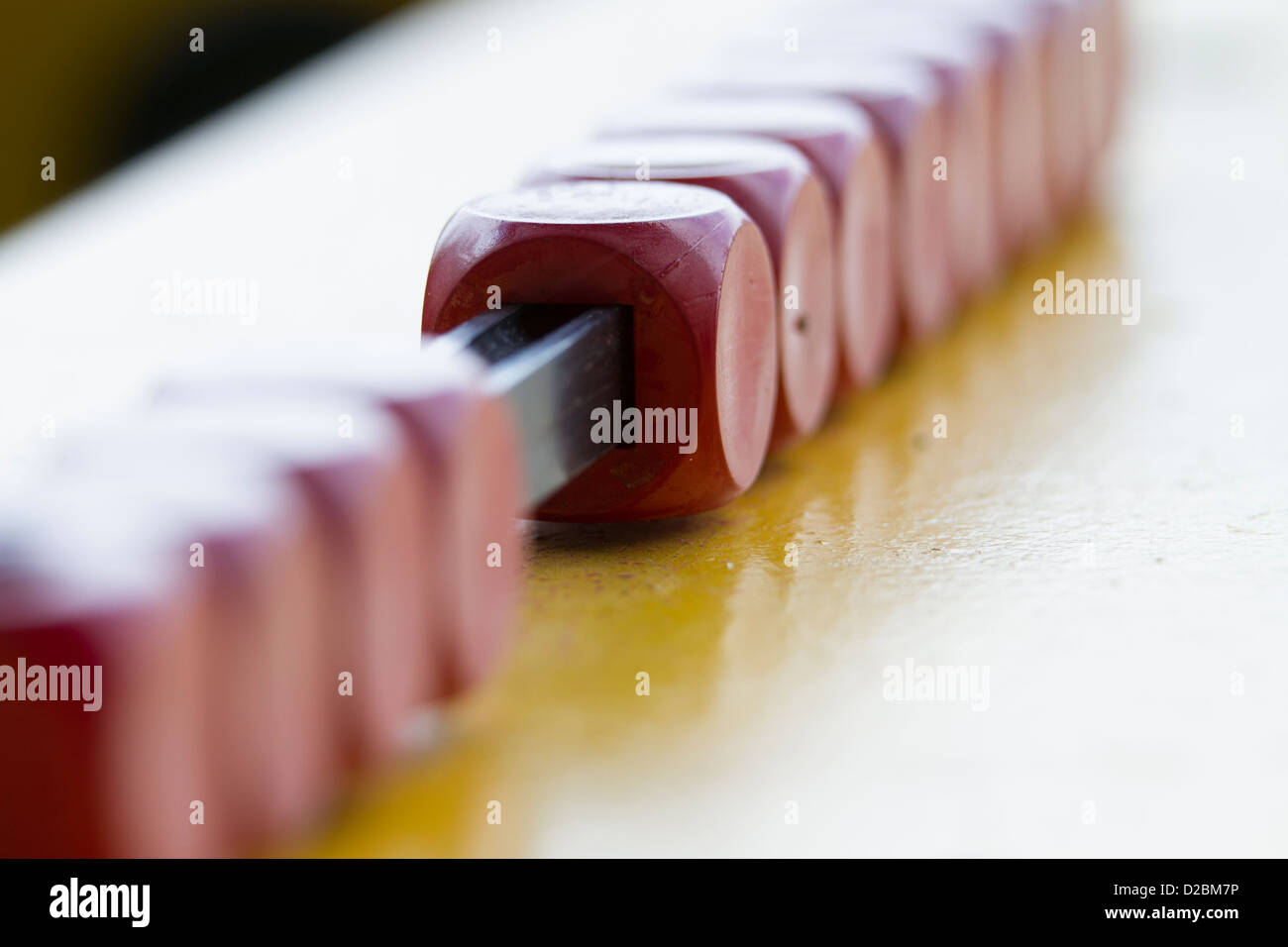 Table Football score cubes 4 and more Stock Photo - Alamy
