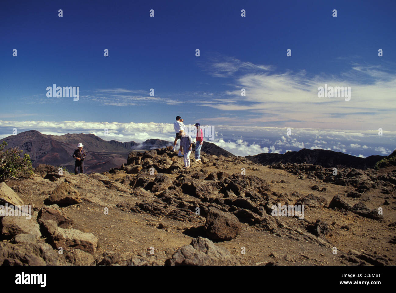 Hawaii, Maui , People Exploring Haleakala Crater Stock Photo - Alamy