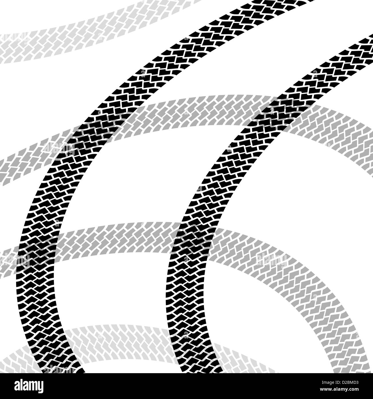 Set of detailed tire prints, vector illustration Stock Photo - Alamy