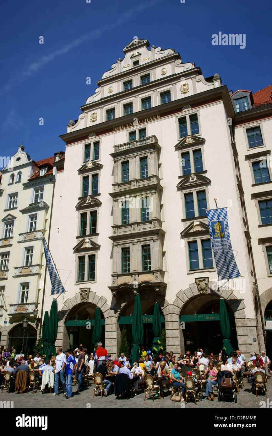 orlando, people, eating, drinking, outdoor, biergarden, restaurant ...