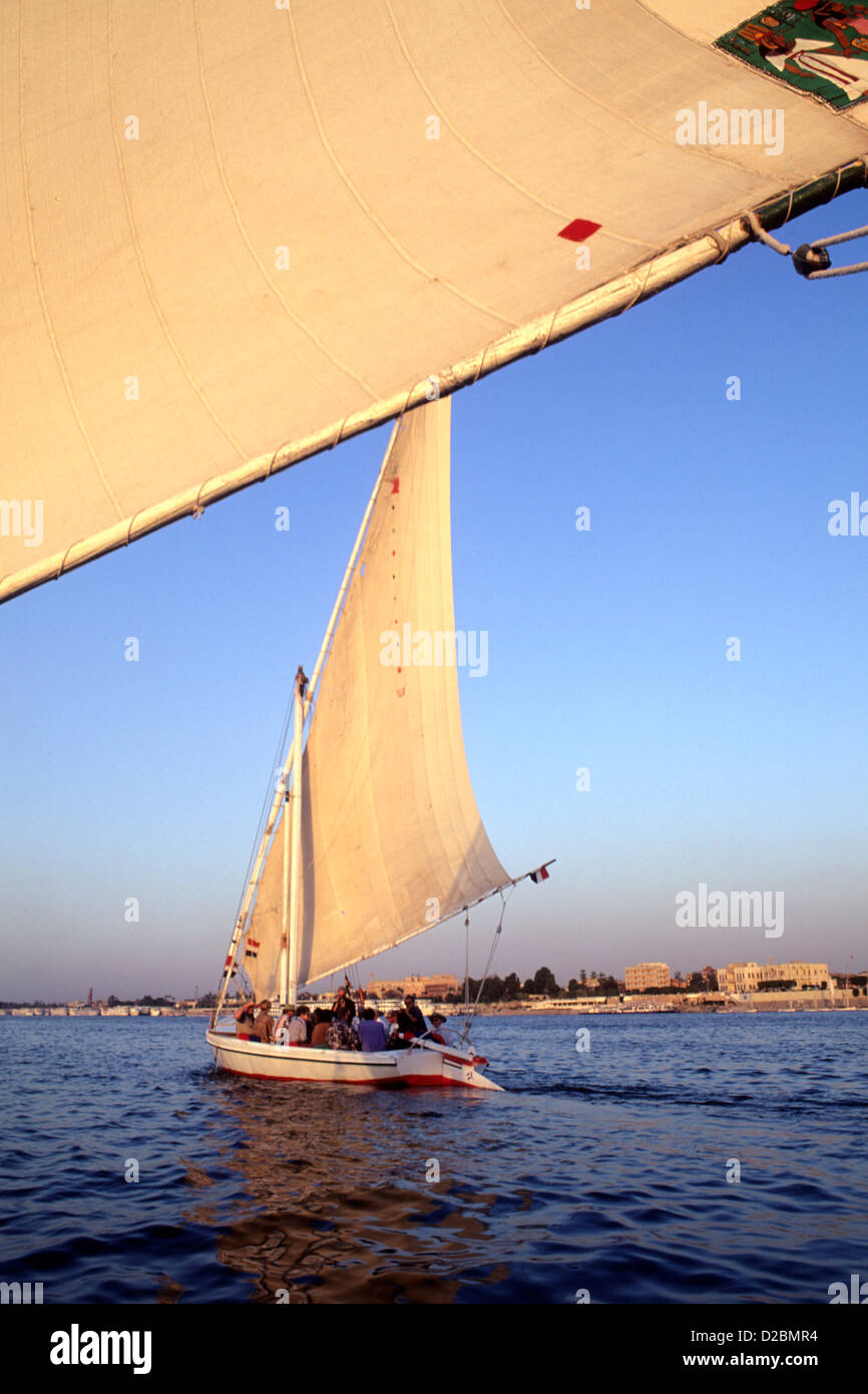 Egypt, Sailboats On The Nile River Stock Photo - Alamy