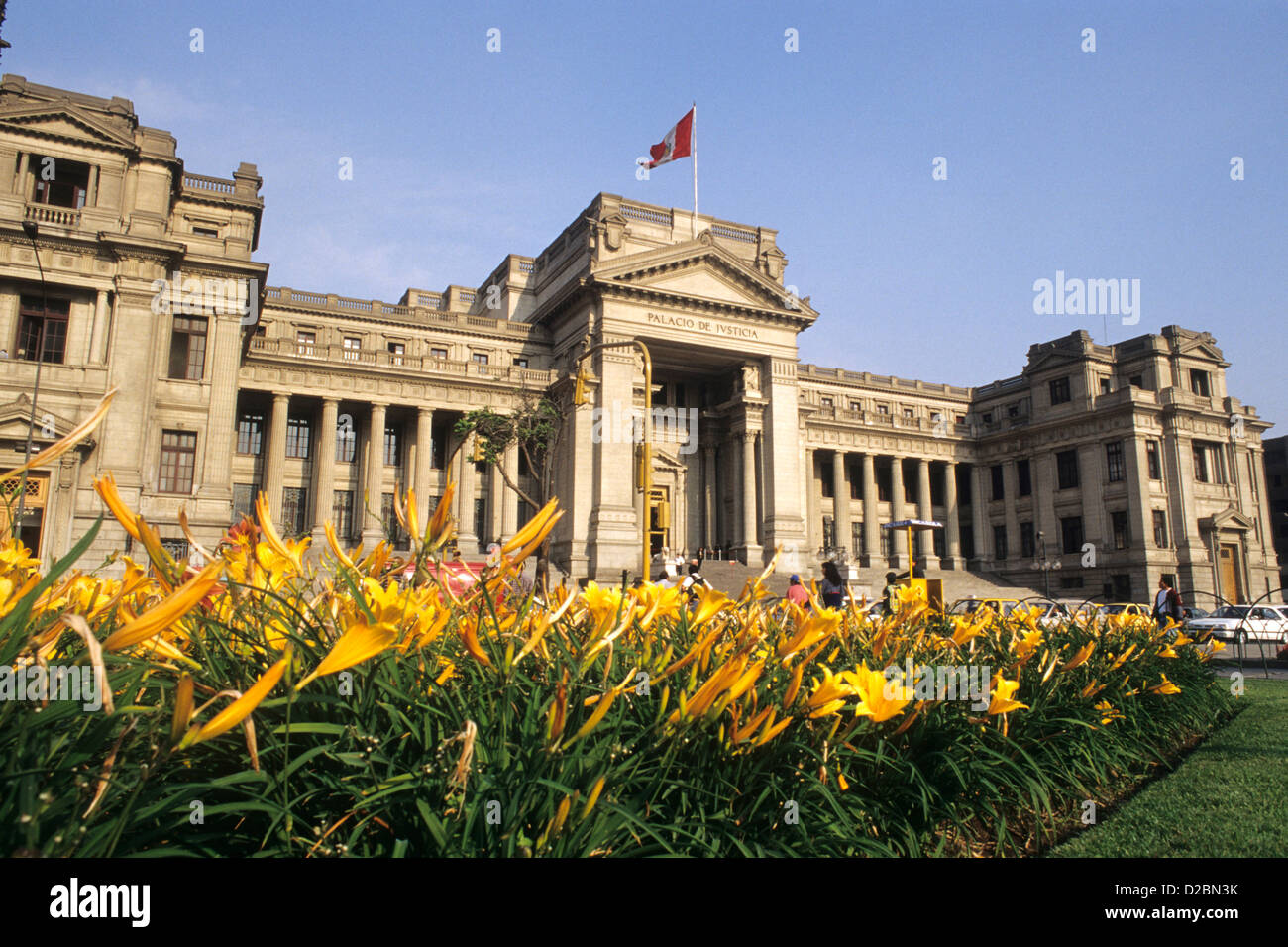 Peru, Lima. San Martin Government Square. Palace Of Justice Stock Photo ...