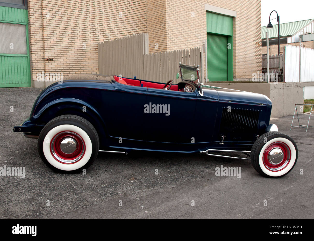 classic car on warehouse lot Stock Photo - Alamy