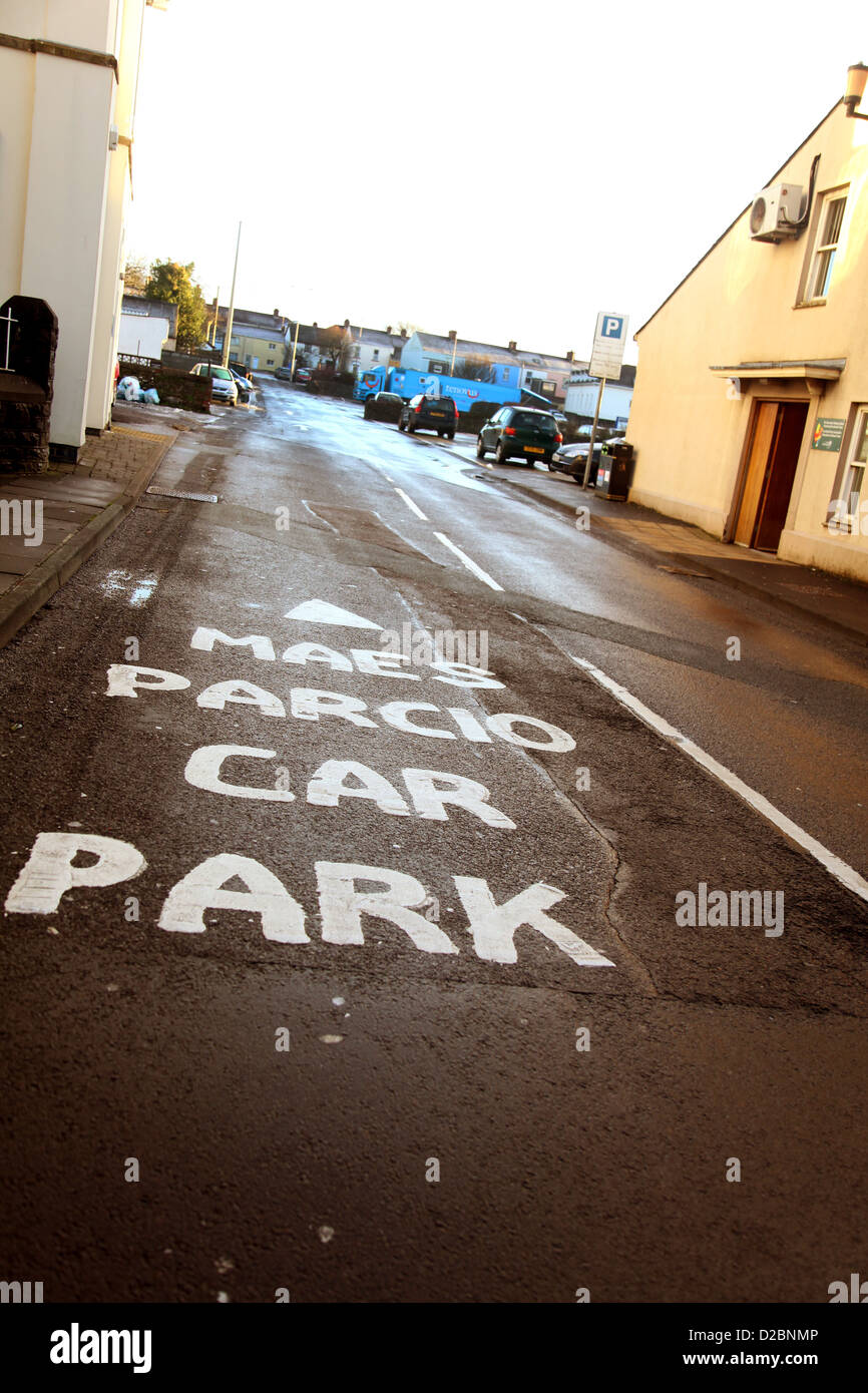 English welsh road sign in carmarthen hi-res stock photography and ...