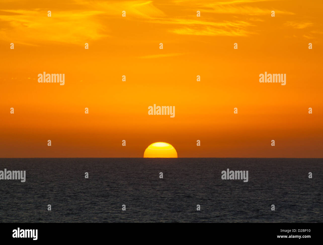 Sunset at sea from boat, with sea Stock Photo - Alamy