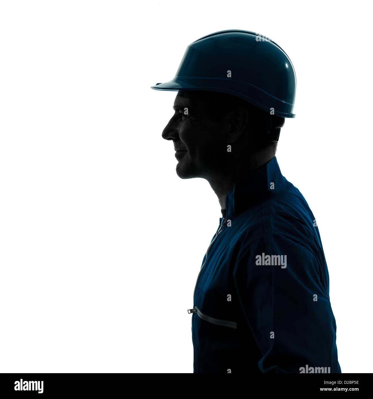 Construction worker silhouette Cut Out Stock Images & Pictures - Alamy
