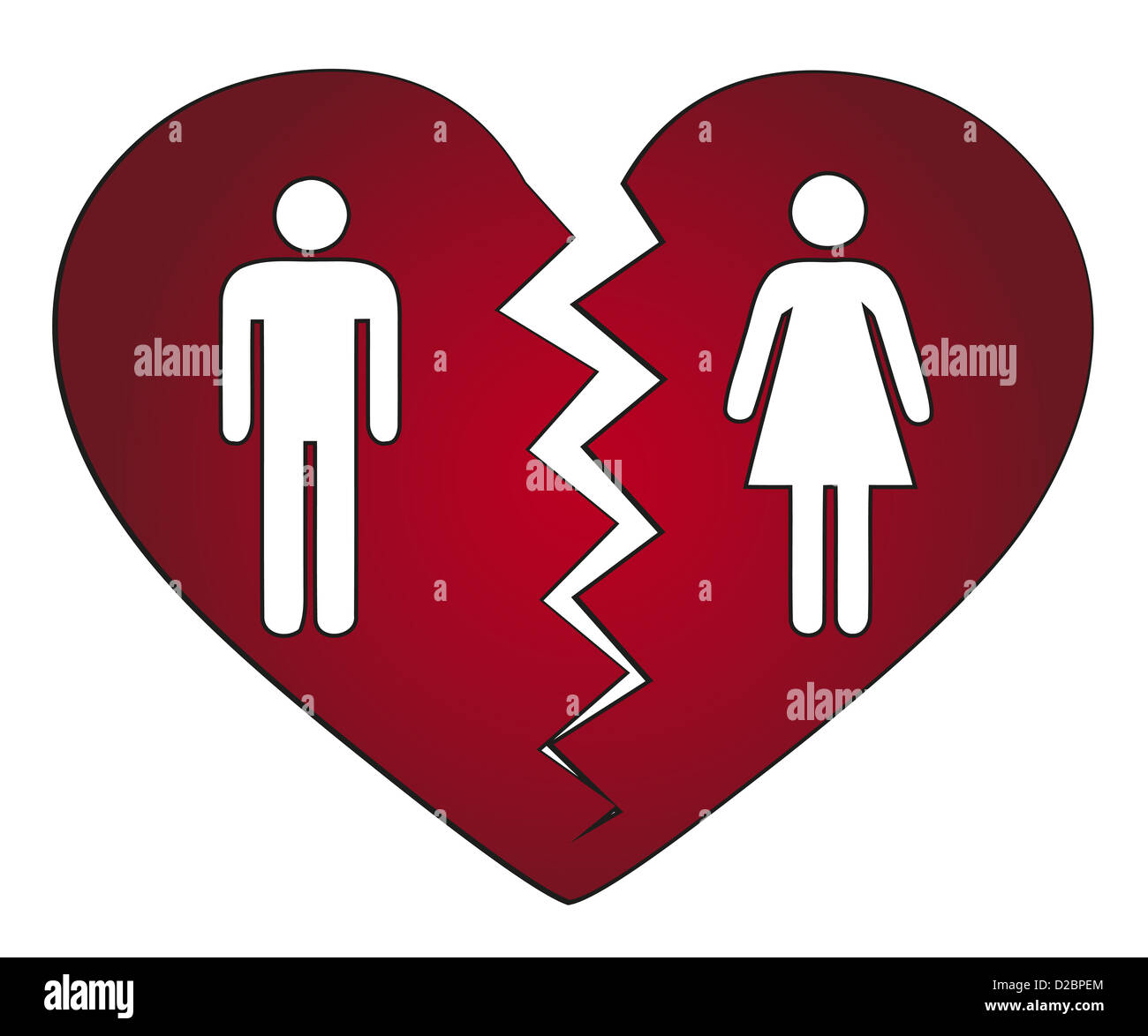 Couple divorce silhouette hi-res stock photography and images - Alamy