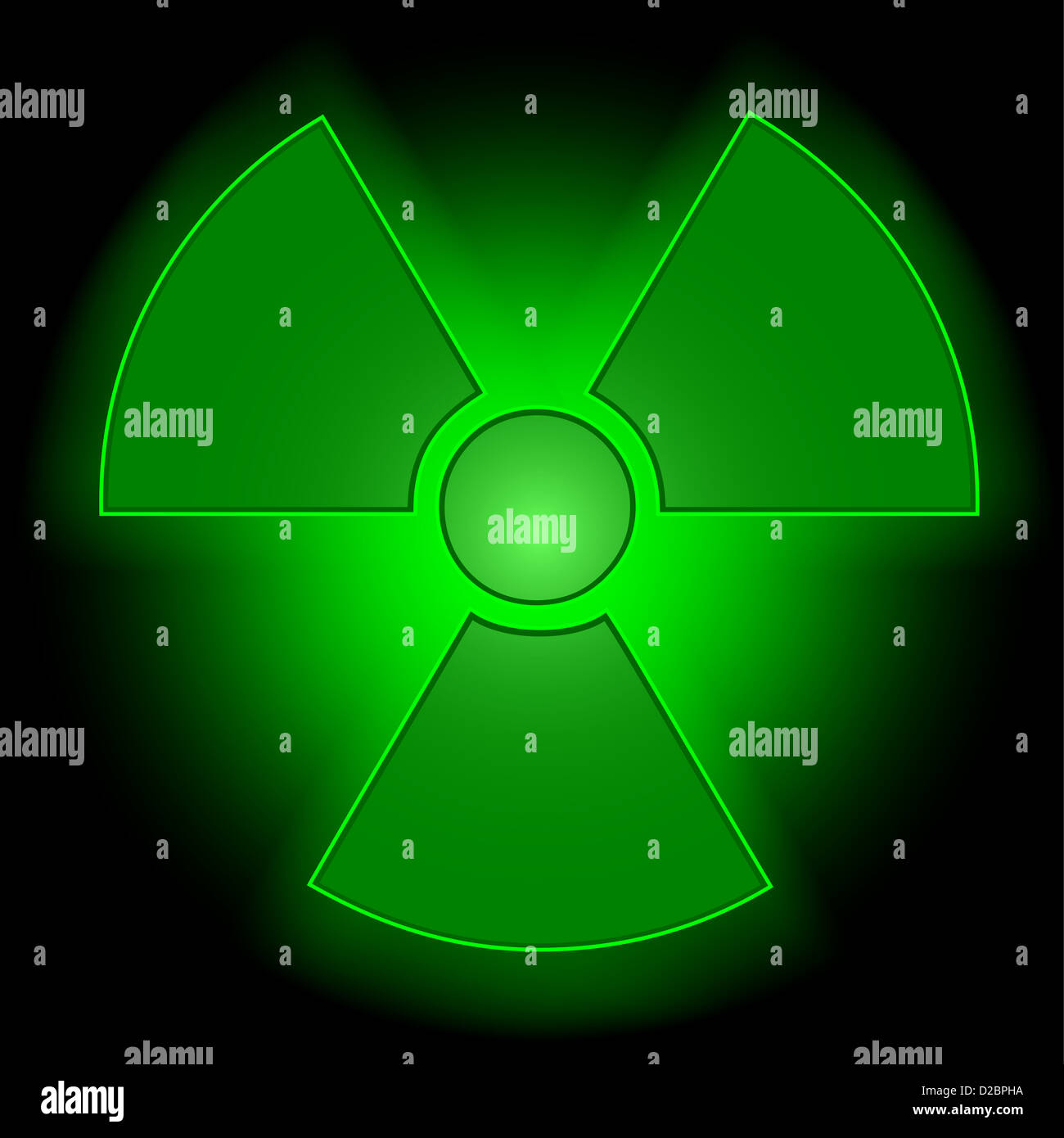 Glowing radioactive symbol Stock Photo - Alamy