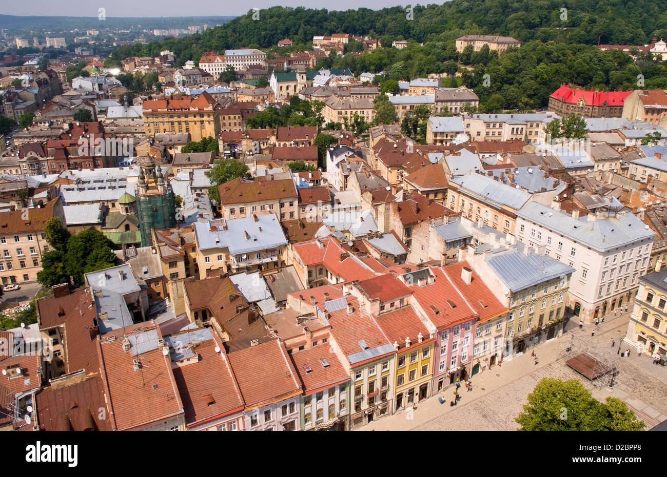 Aerial View Of Lviv, Ukraine Stock Photo - Alamy