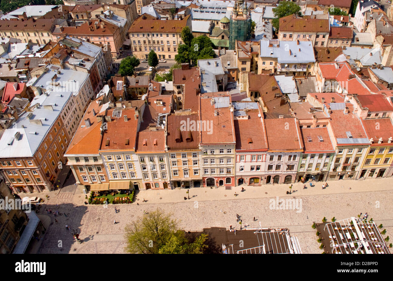 Aerial View Of Lviv, Ukraine Stock Photo - Alamy