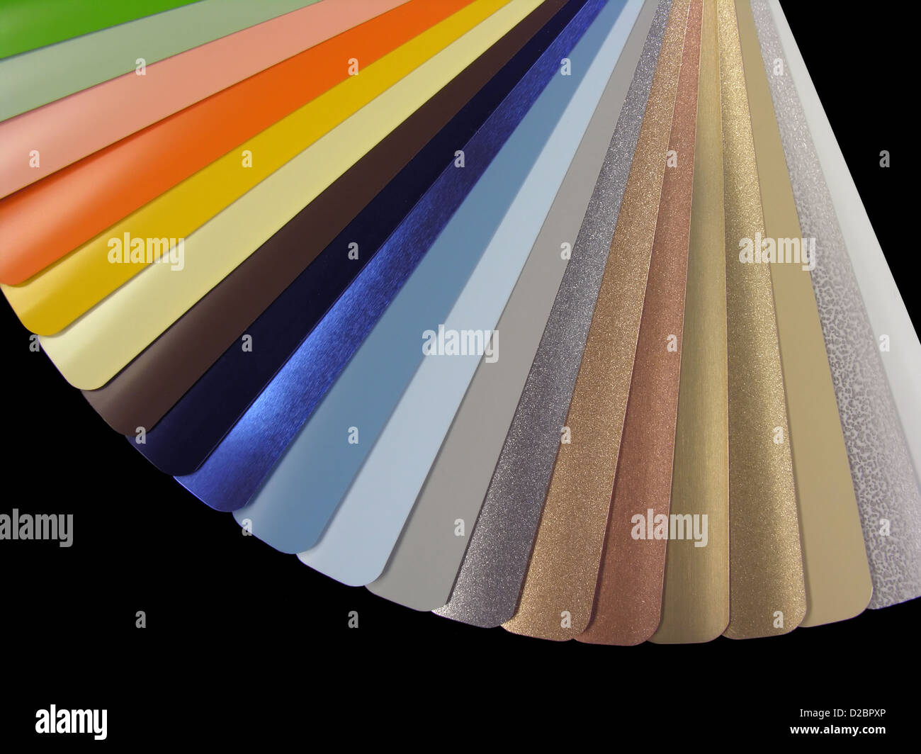 venetian blinds color chart Stock Photo - Alamy