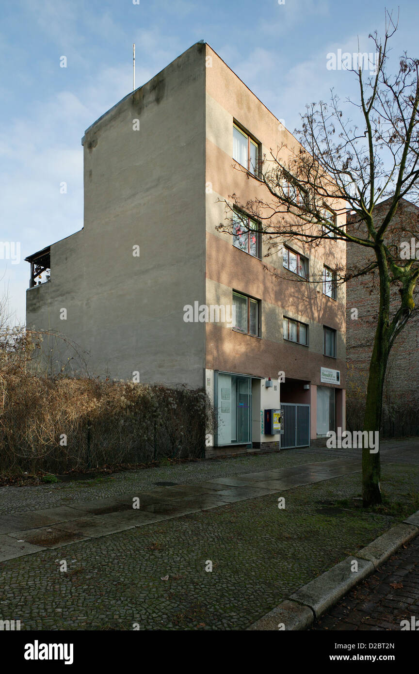 Berlin, Germany, single residential buildings with flat roofs Stock ...