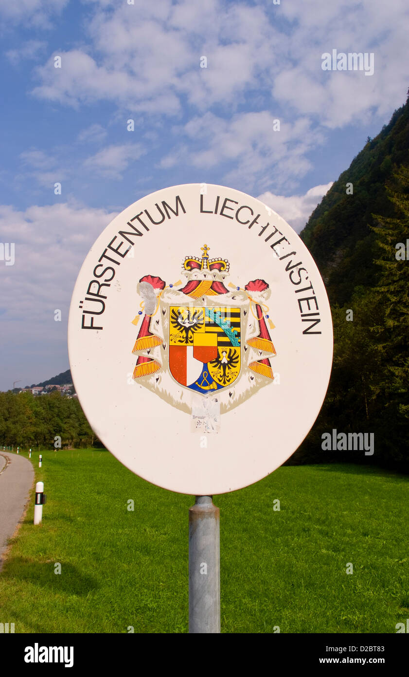 Welcome Sign In Liechtenstein Stock Photo - Alamy