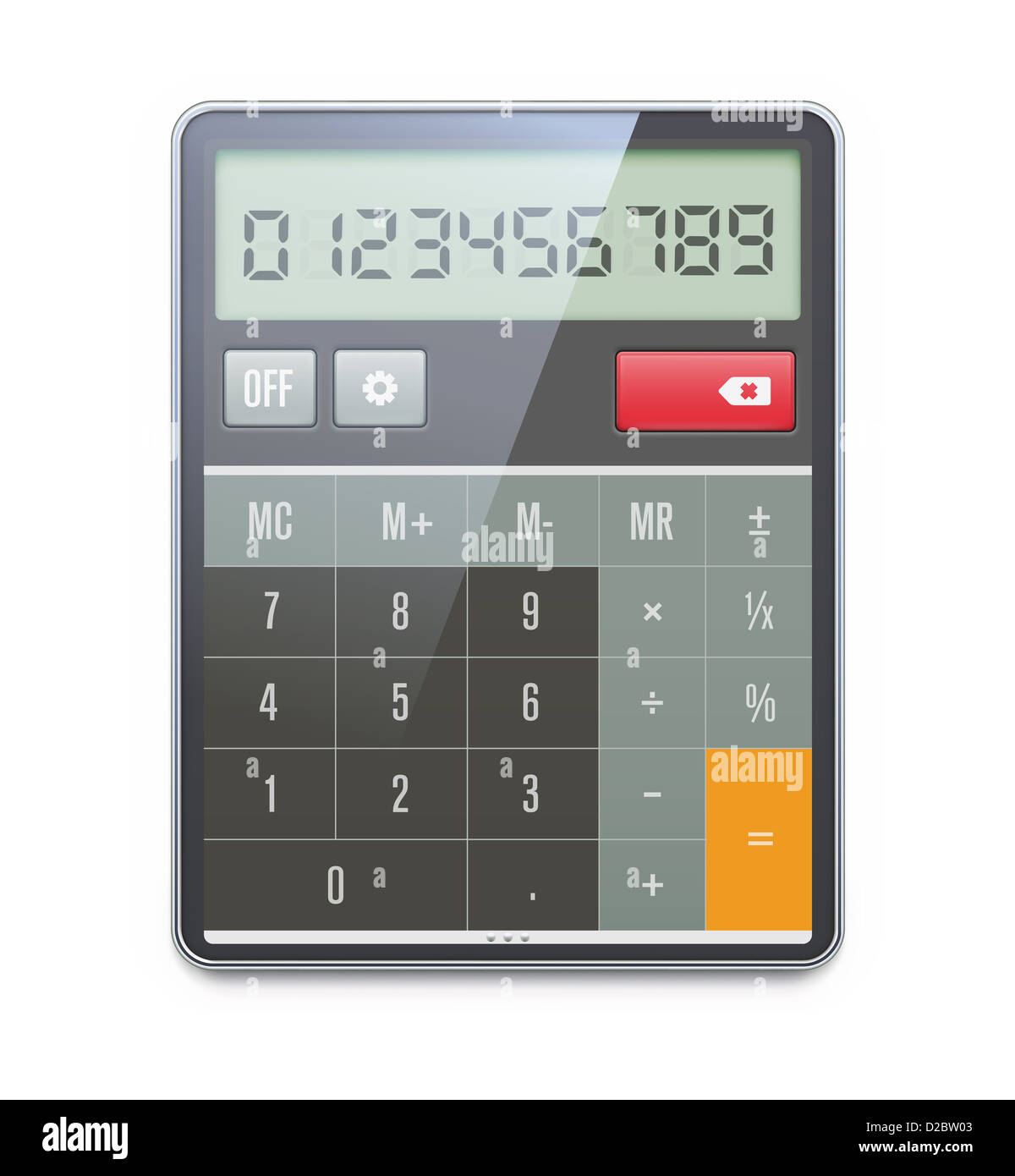 realistic electronic calculator isolated on white background Stock ...