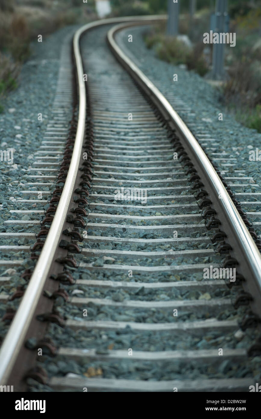 Railroad track curve hi-res stock photography and images - Alamy