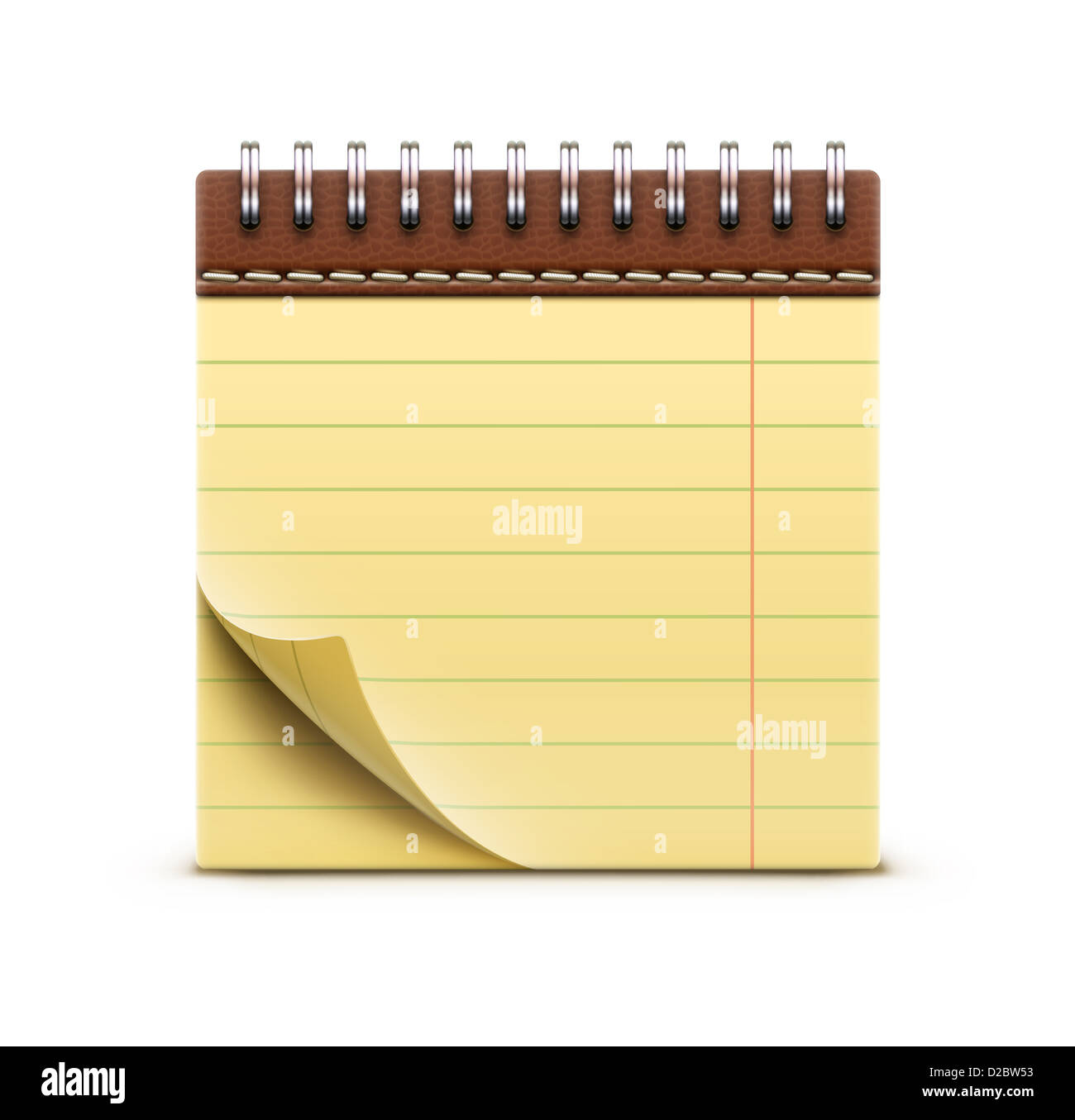coil bound notebook icon Stock Photo - Alamy