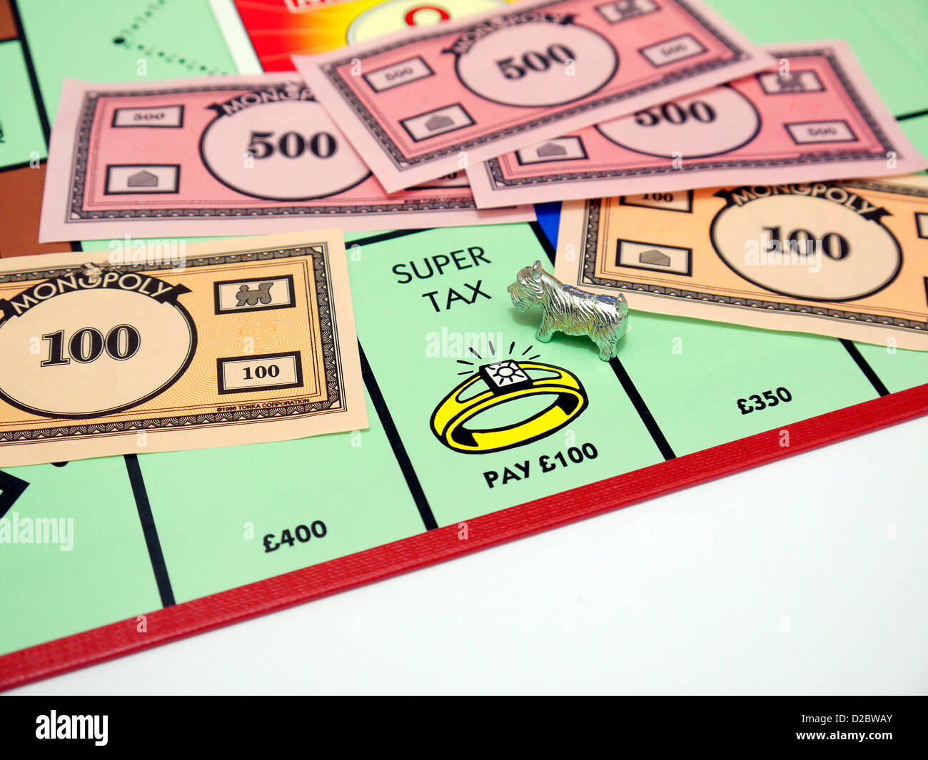 Super tax on monopoly board hi-res stock photography and images - Alamy