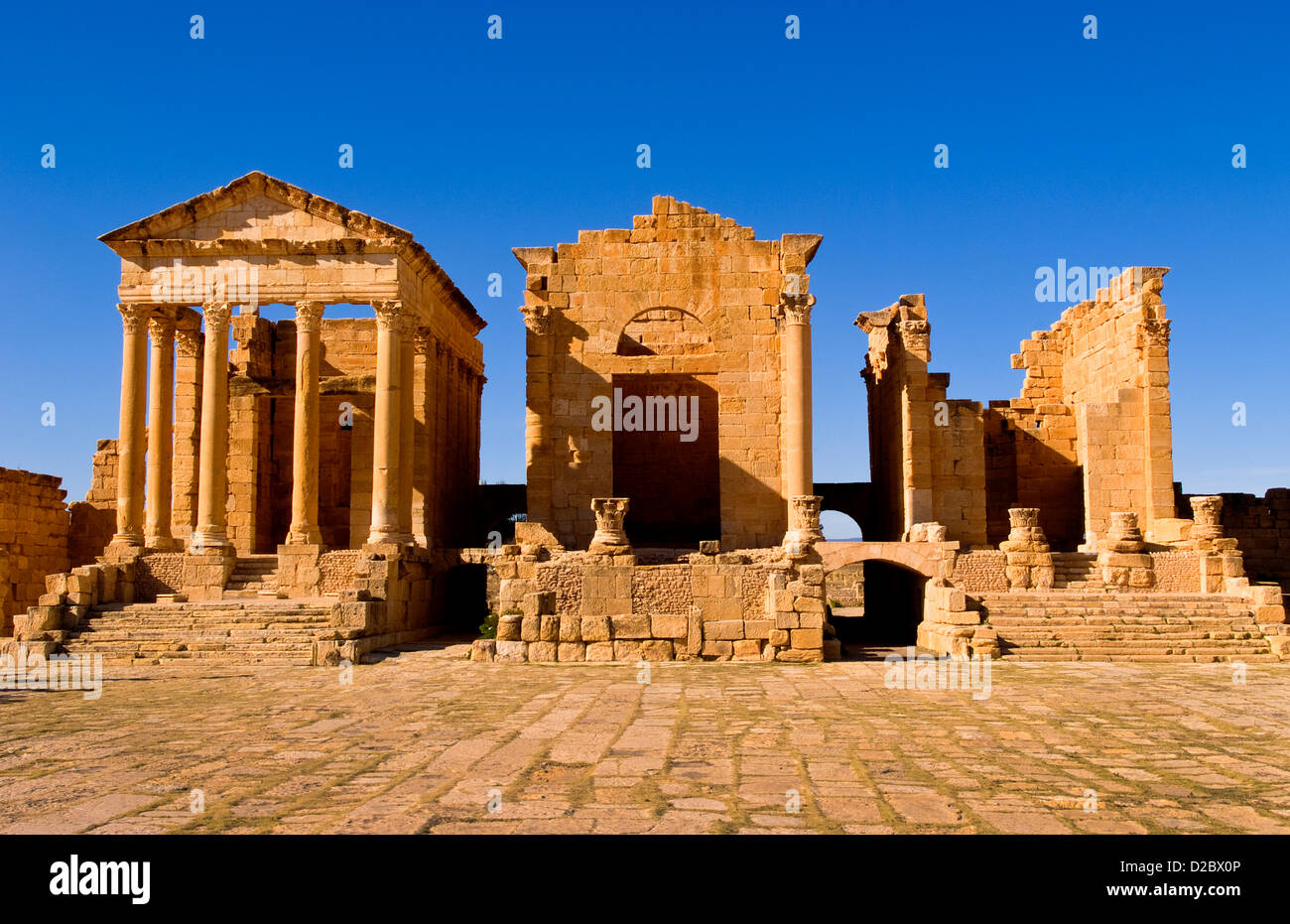 Roman Ruins Of Sufetula, Sbeitla, Tunisia Stock Photo - Alamy