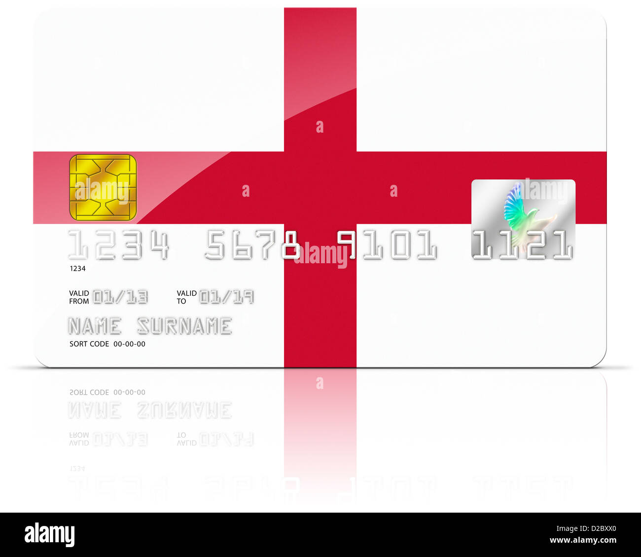England credit card. Clipping path included Stock Photo - Alamy