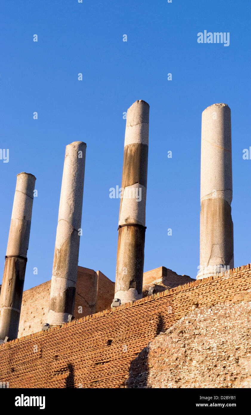Forum Pillars Near Colosseum, Rome, Italy Stock Photo - Alamy